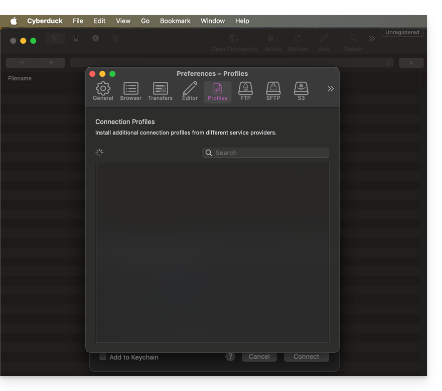 Eseguire il backup dei dati con Cyberduck su Swiss Backup (Swift)