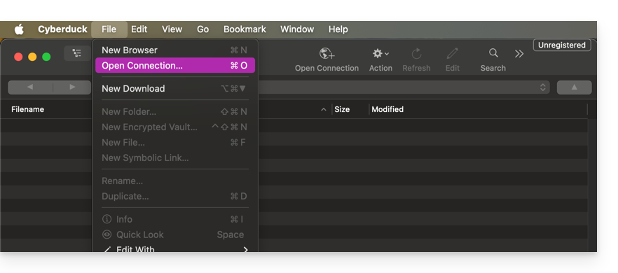 Eseguire il backup dei dati con Cyberduck su Swiss Backup (Swift)